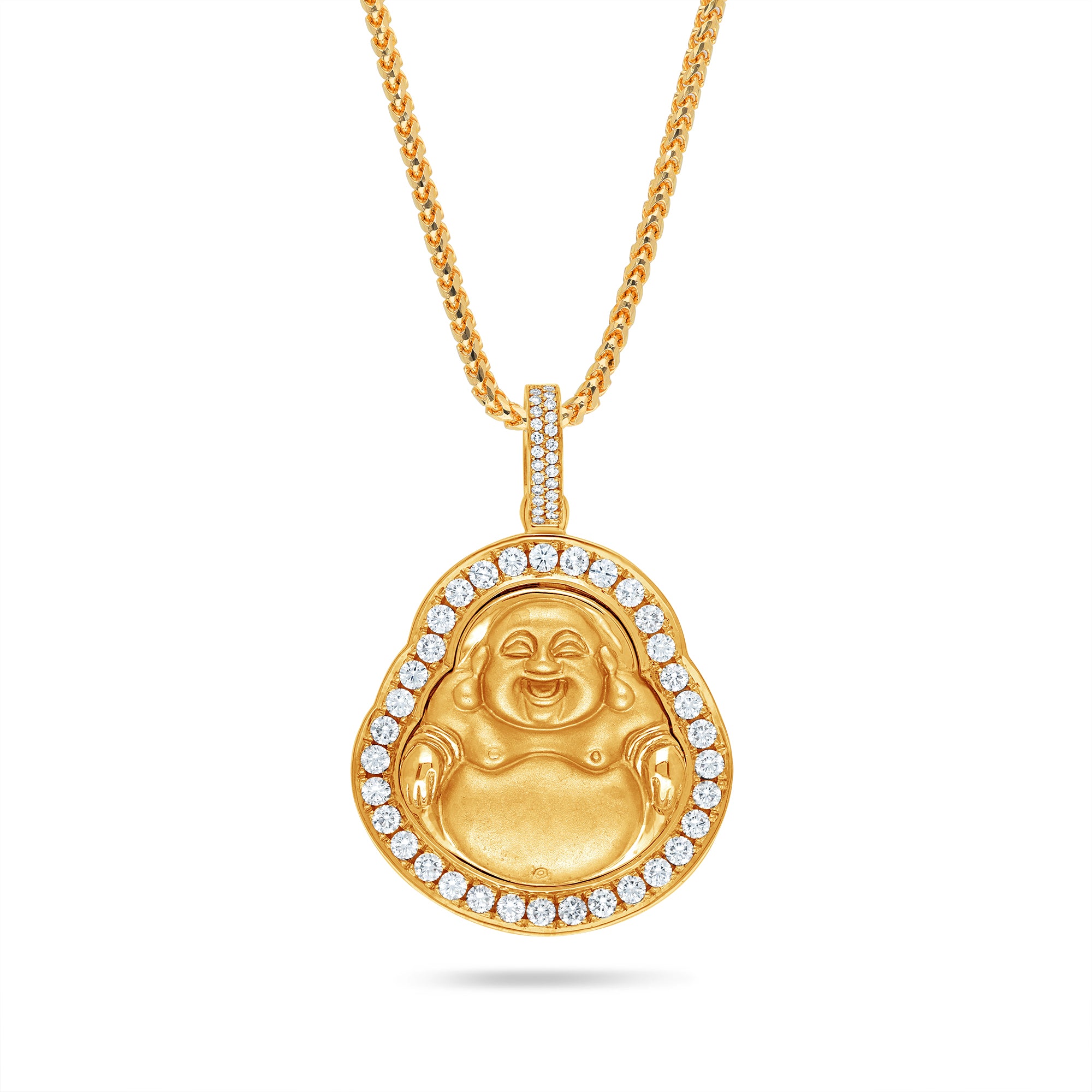 Laughing Buddha Piece - Diamond Buddha Pendant - IF & Co.