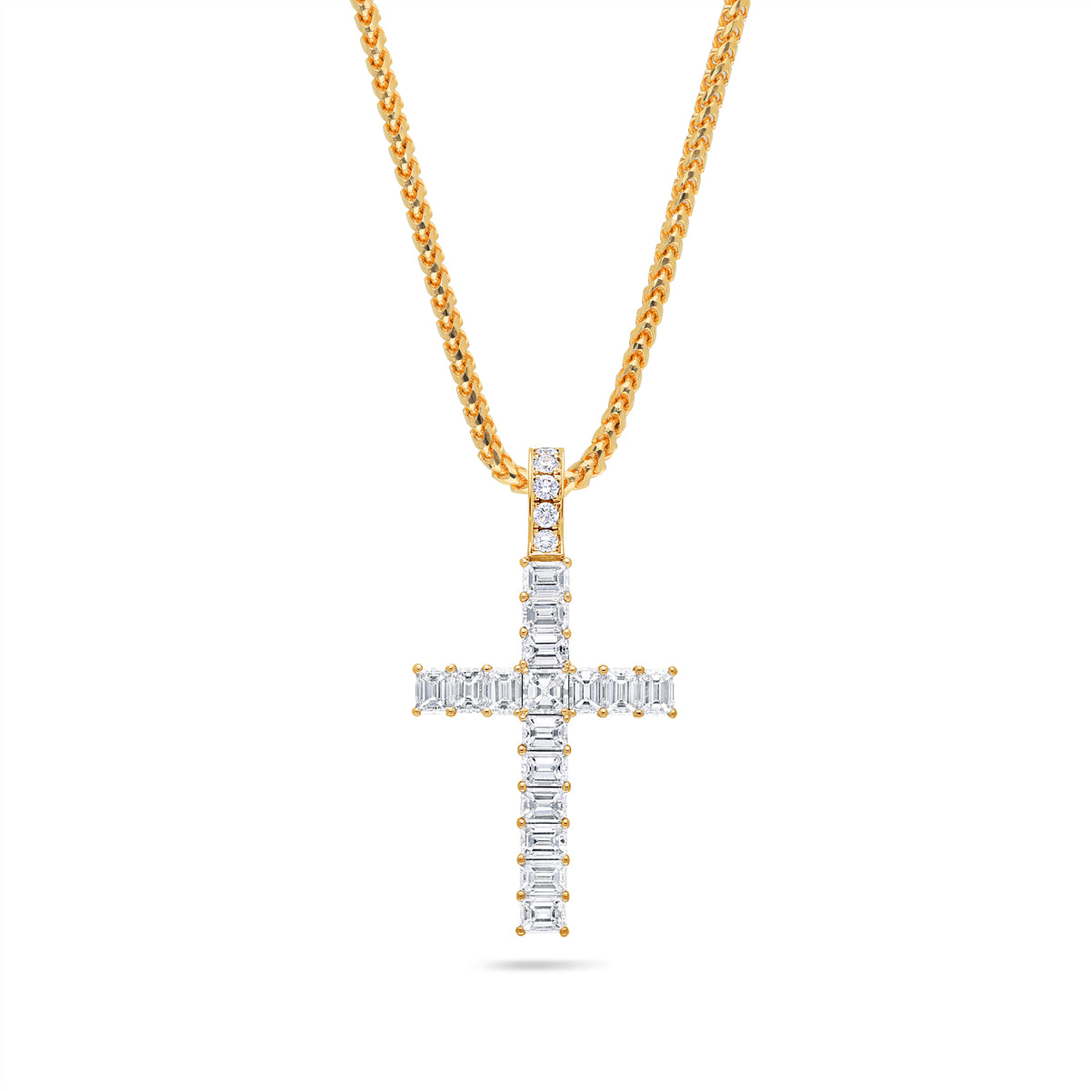 Diamond Cross Necklace - Baby Harper Cross - IF & Co.