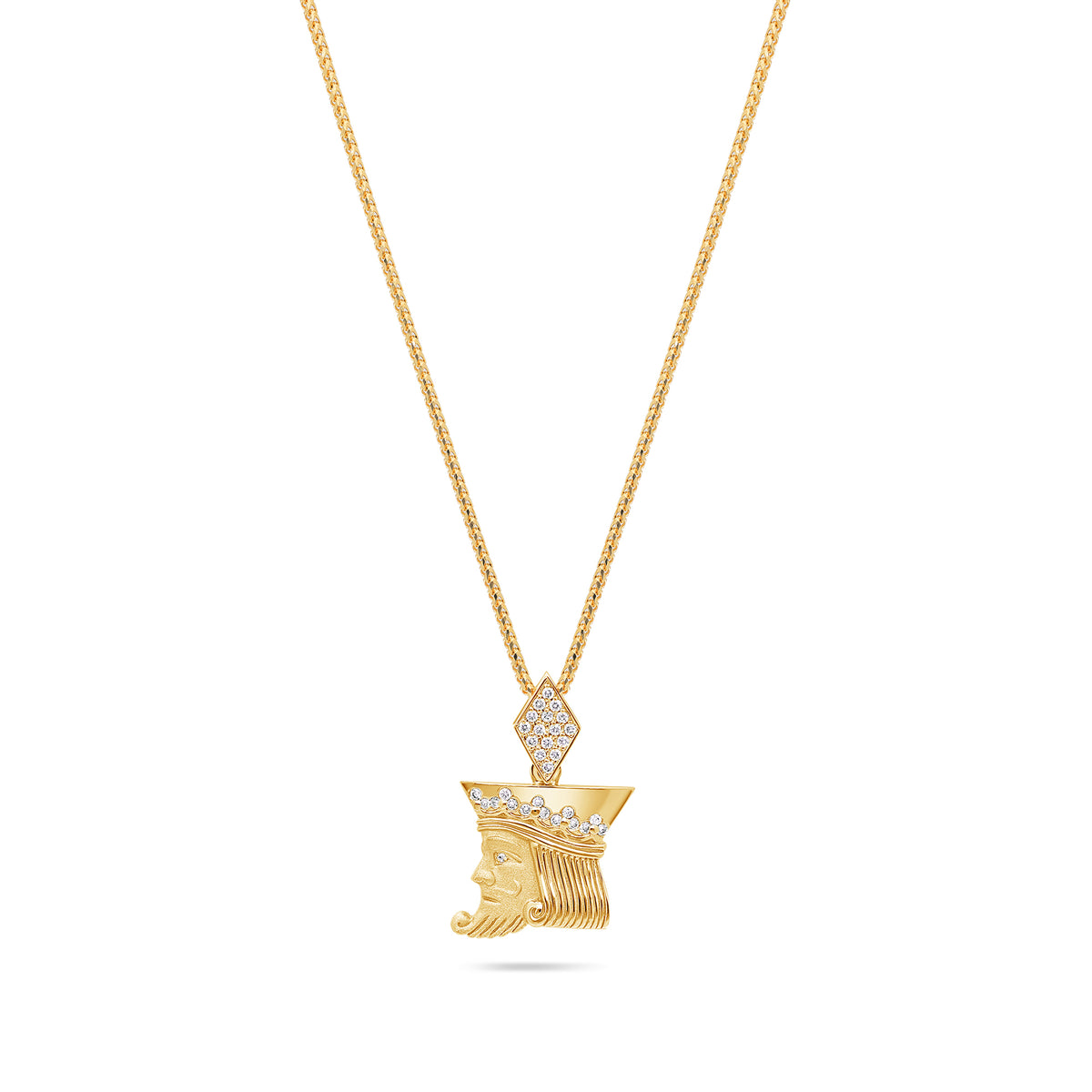 Gold Royal Necklace - Micro King Piece - IF & Co.