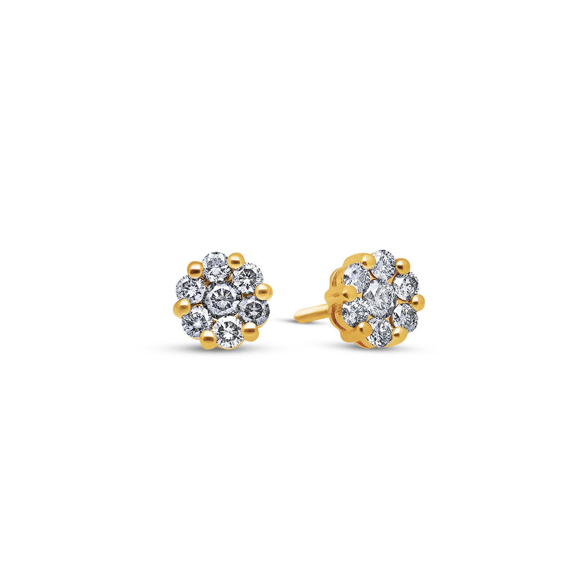 Diamond Cluster Earrings - Nano Dax - IF & Co.