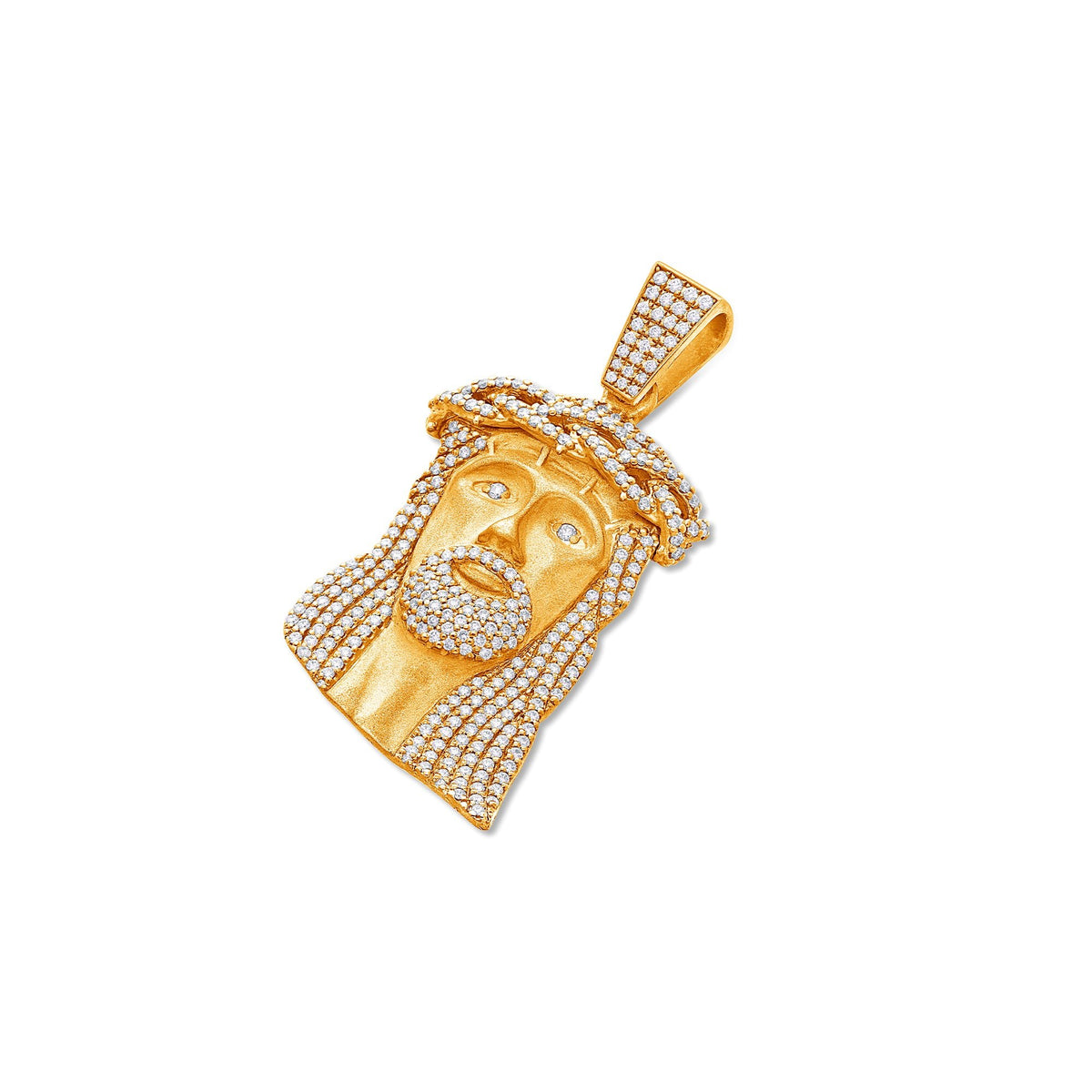 24k Gold Jesus Piece - Fully Iced Out w/ Diamonds - IF & Co.