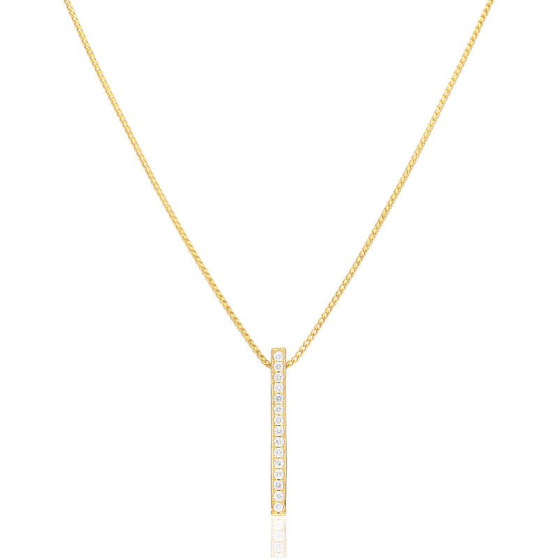 Vertical Hanging Charm Diamond Necklace - Ava Necklace - IF & Co.