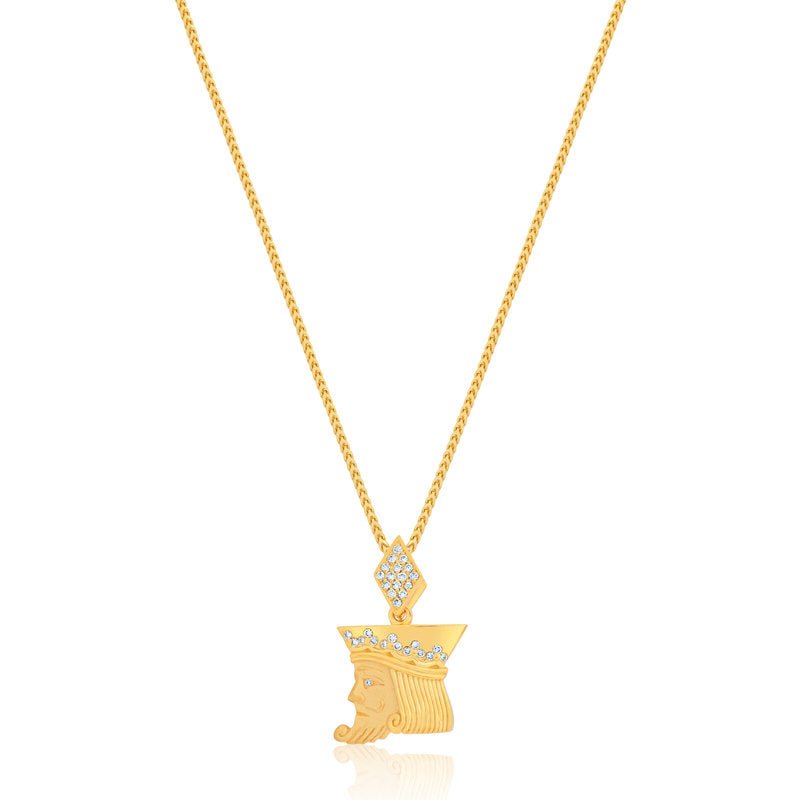 Gold Royal Necklace - Micro King Piece - IF & Co.