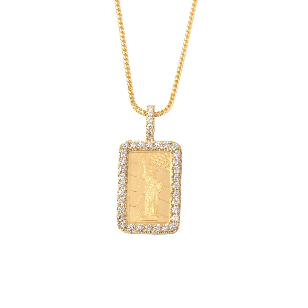 Gold Pendant - Gold Bar Necklace - IF & Co.