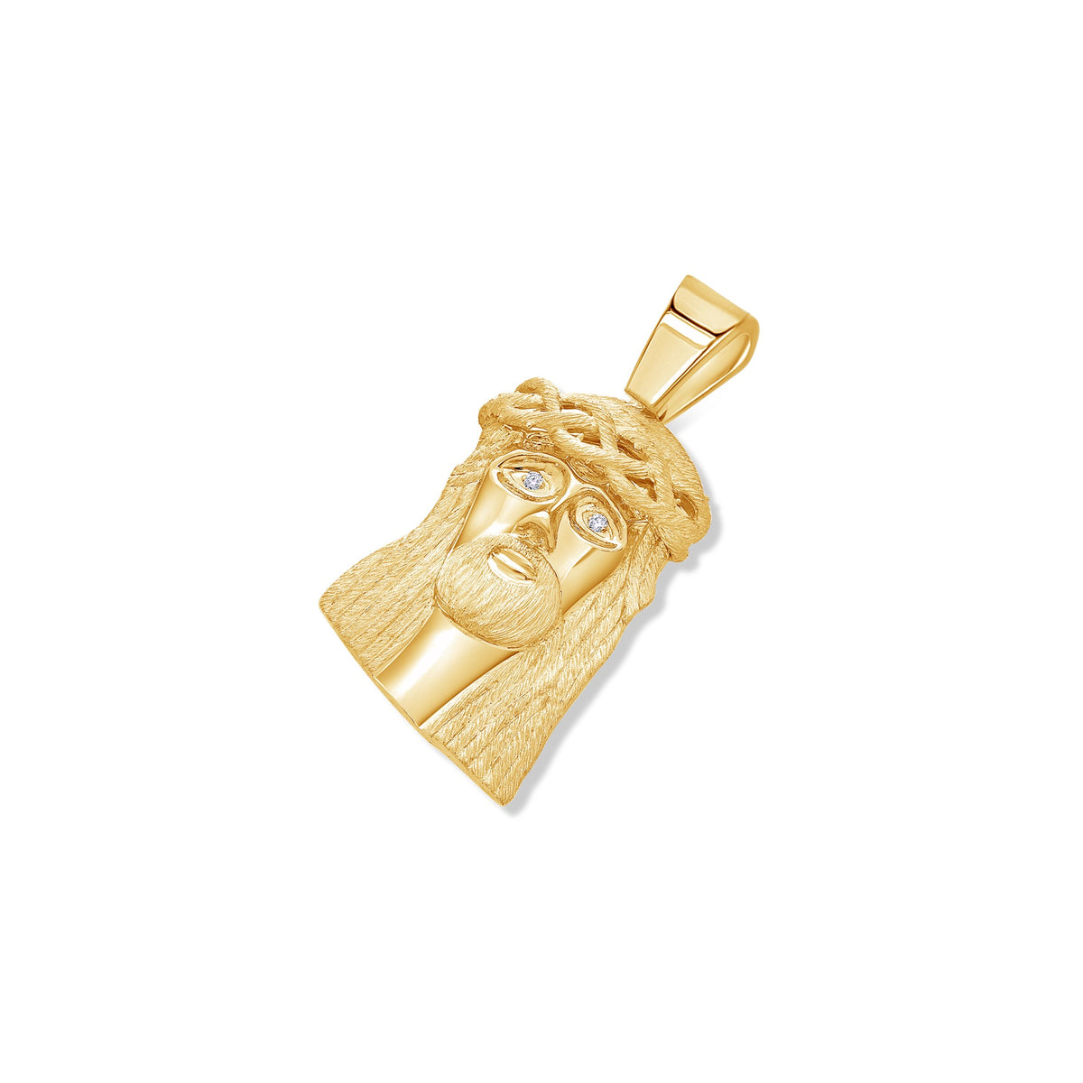 Gold Jesus Piece (Diamond Eyes) - IF & Co.